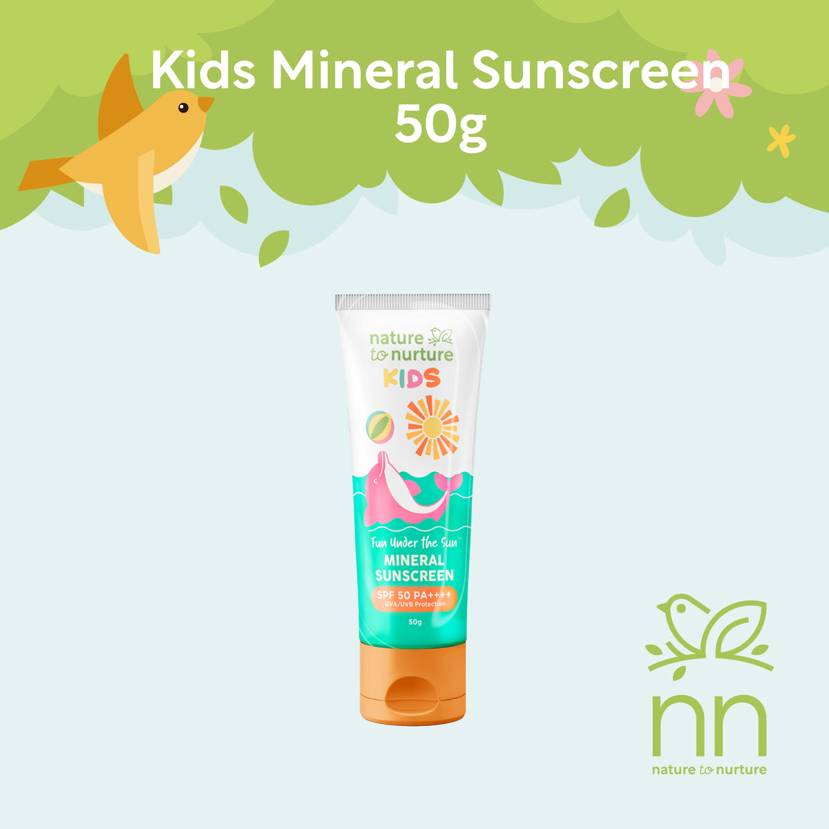 Nature to Nurture Kids Fun Under the Sun Mineral Sunscreen 50g
