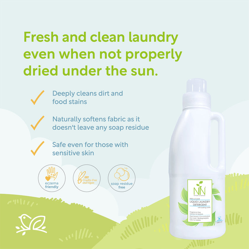 Nature To Nurture Free & Clear Liquid Laundry Detergent – Nature to Nurture